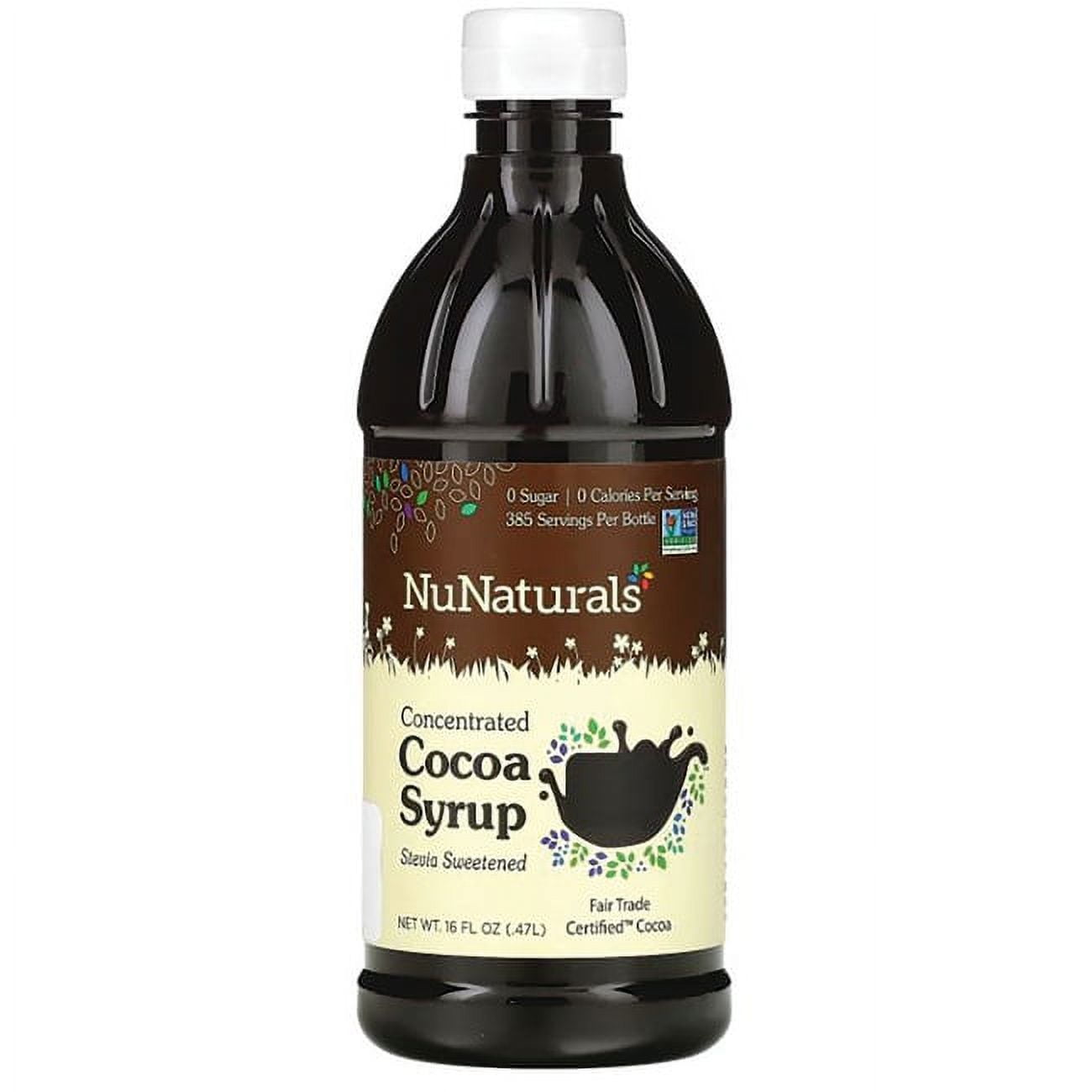 Nunaturals Premium Sweetener Nustevia Cocoa Syrup, 16 Oz - Walmart.com