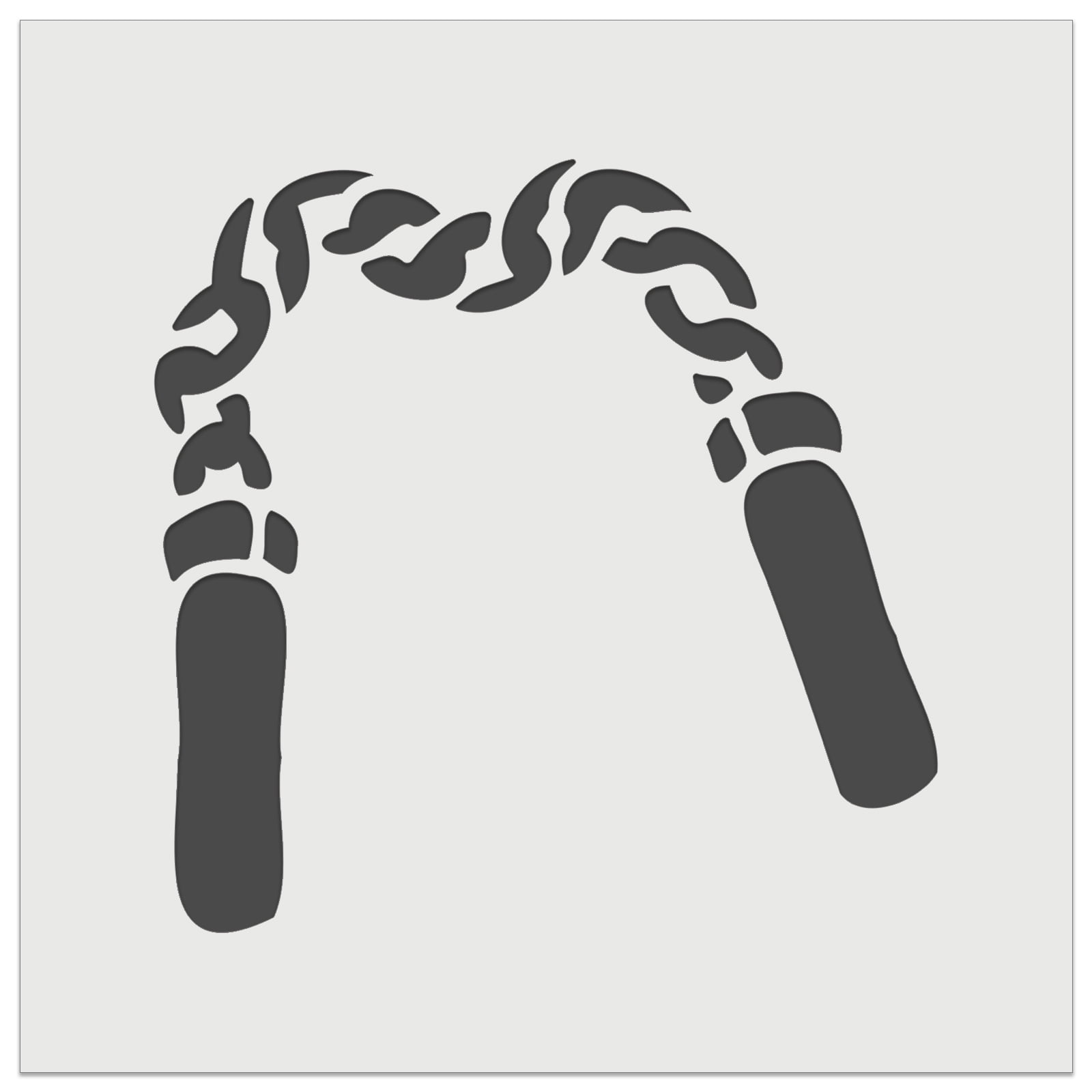 Nunchuks Nunchaku Martial Arts Weapon DIY Cookie Wall Craft Stencil - 7 ...