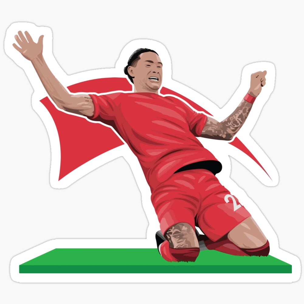 Nunez Celebration Illustration Sticker Phone Decal Water Bottle ...