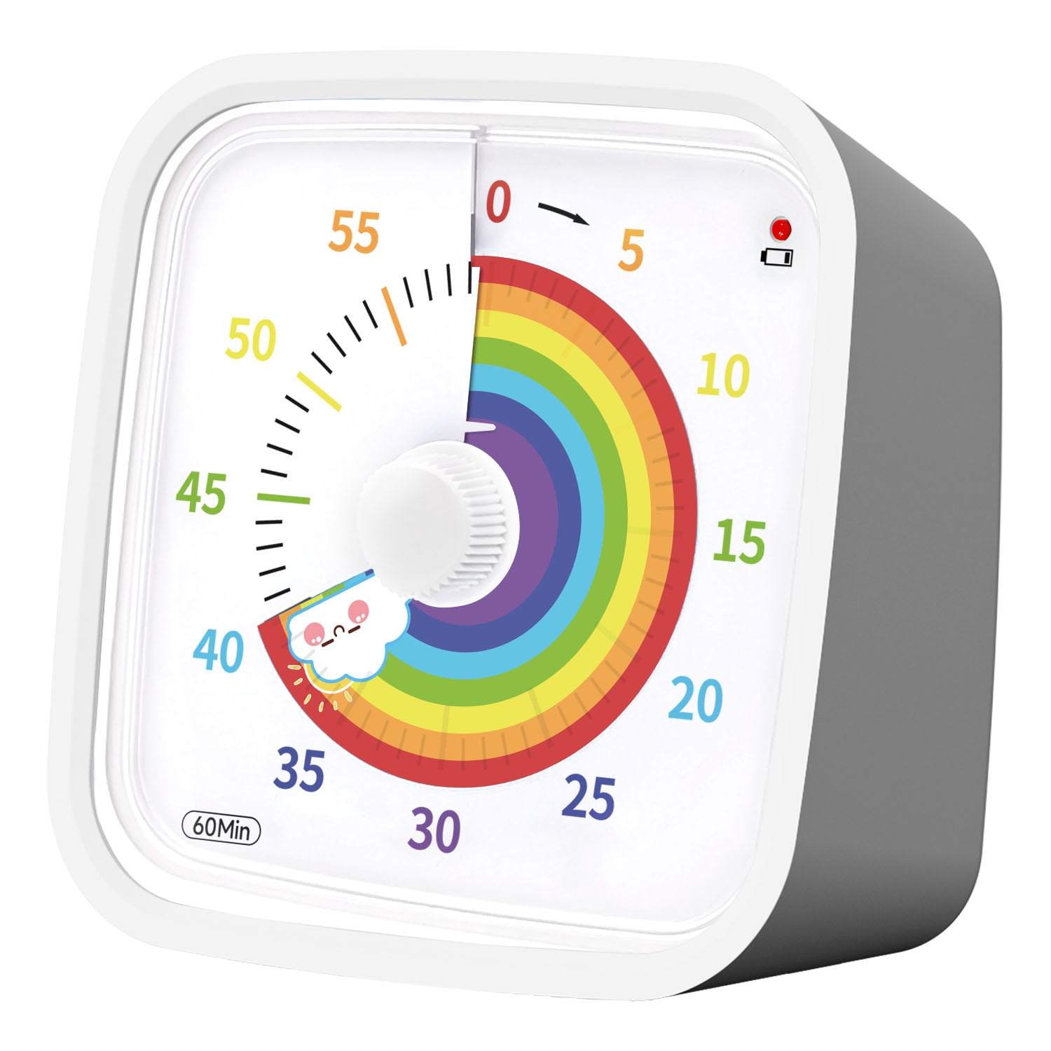 Nunflan Rainbow Disk Visual Timer for Kids with Protective Case for ...