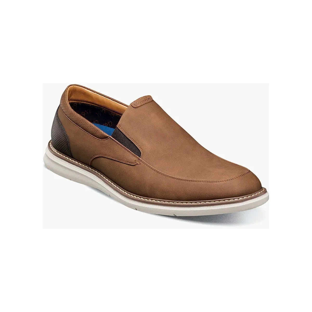 Nunn Bush Chase Casual Moc Toe Slip-On Walking Shoes Cognac Multi 85106 ...