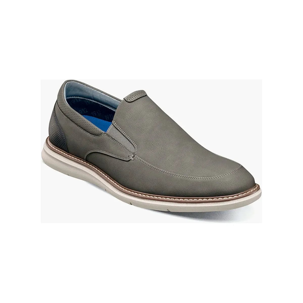 Nunn Bush Chase Casual Moc Toe Slip-On Walking Shoes Gray 85106-020 ...