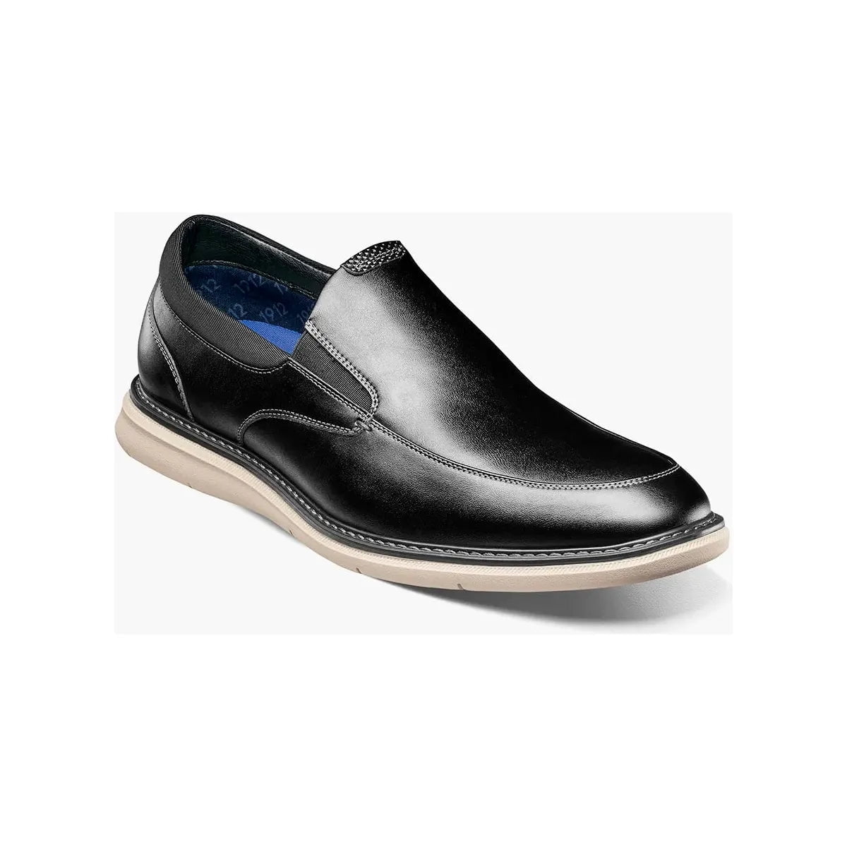Nunn Bush Chase Moc Toe Slip On Walking Shoes Black Multi 85092-009 ...