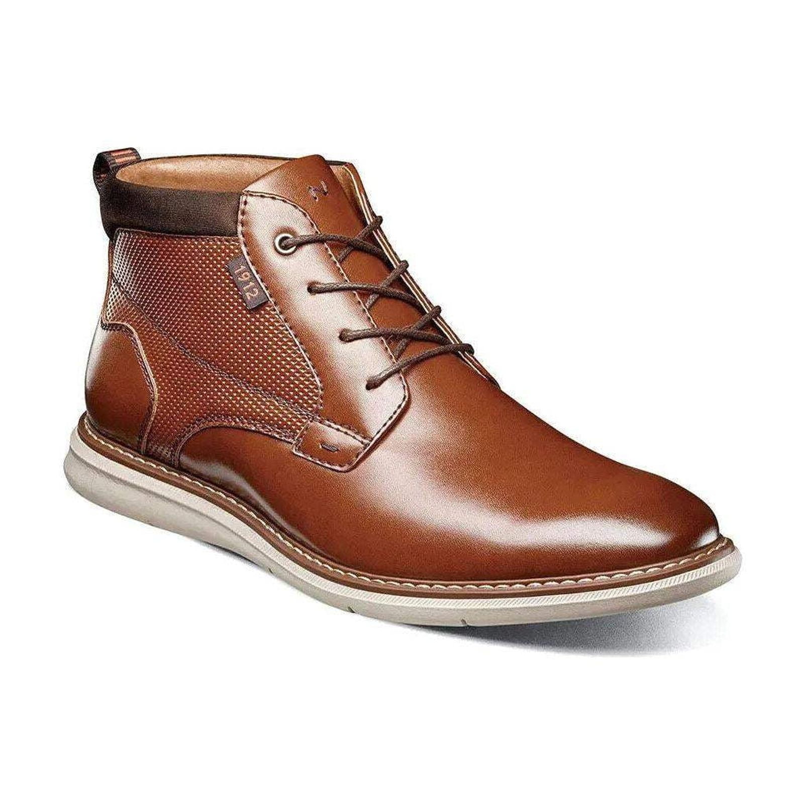 Nunn Bush Chase Plain Toe Chukka Dress Modern Boot Cognac Multi 85049 ...