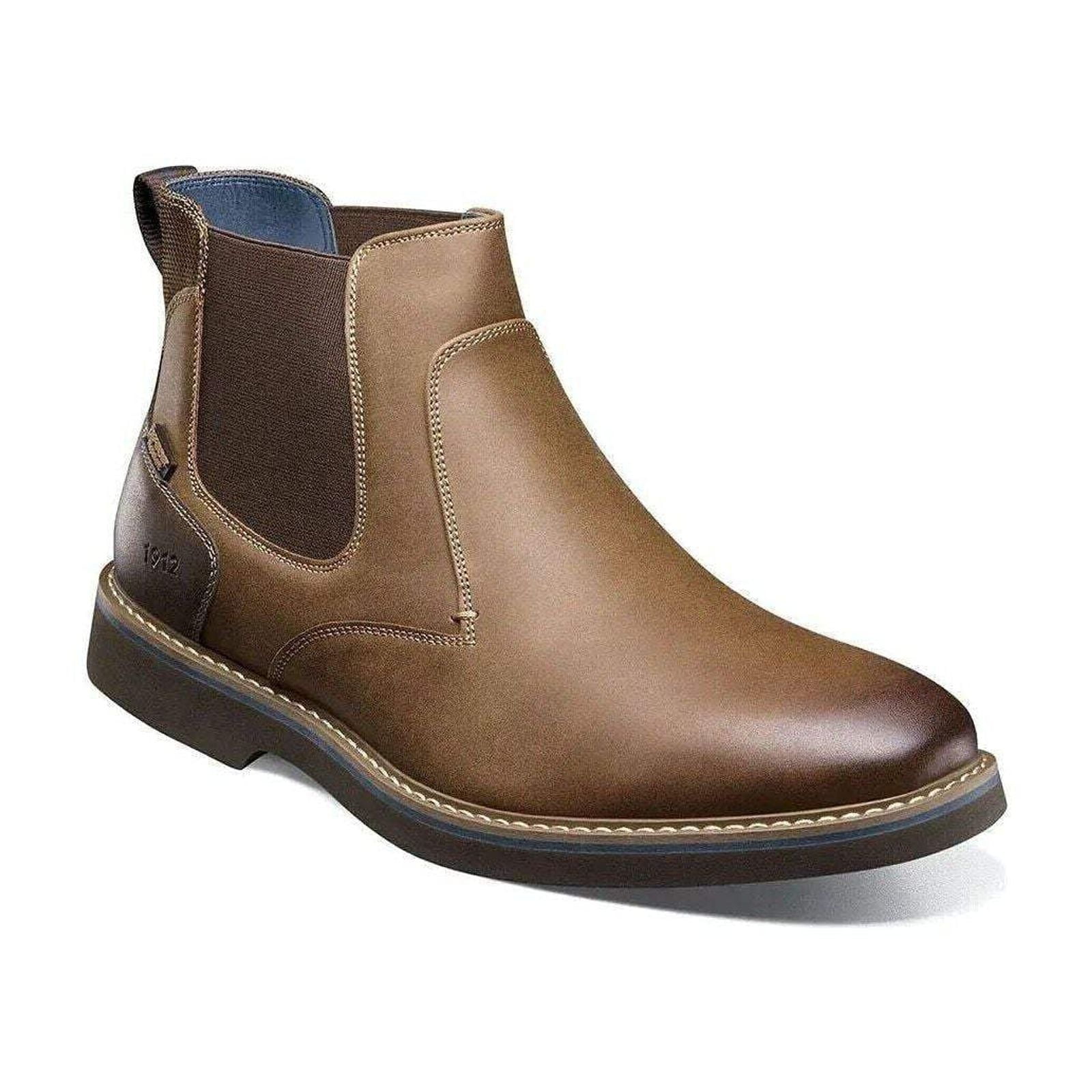 Nunn Bush Dakoda Plain Toe Chelsea Boot Casual Dress Cognac 81466-221 ...