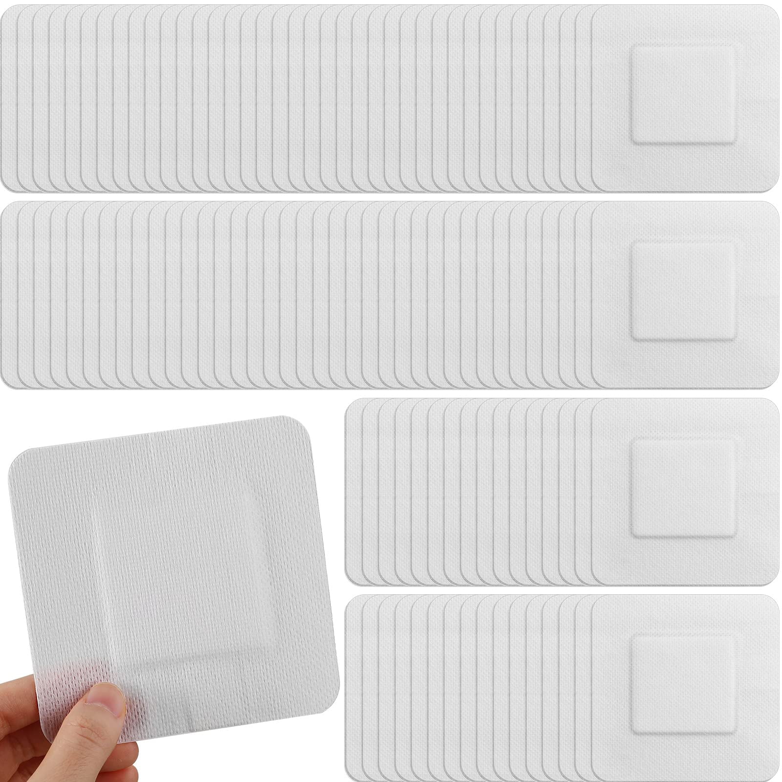 Nuogo 100 Pack Island Dressing 4"x4" Bordered Gauze Pads Breathable ...