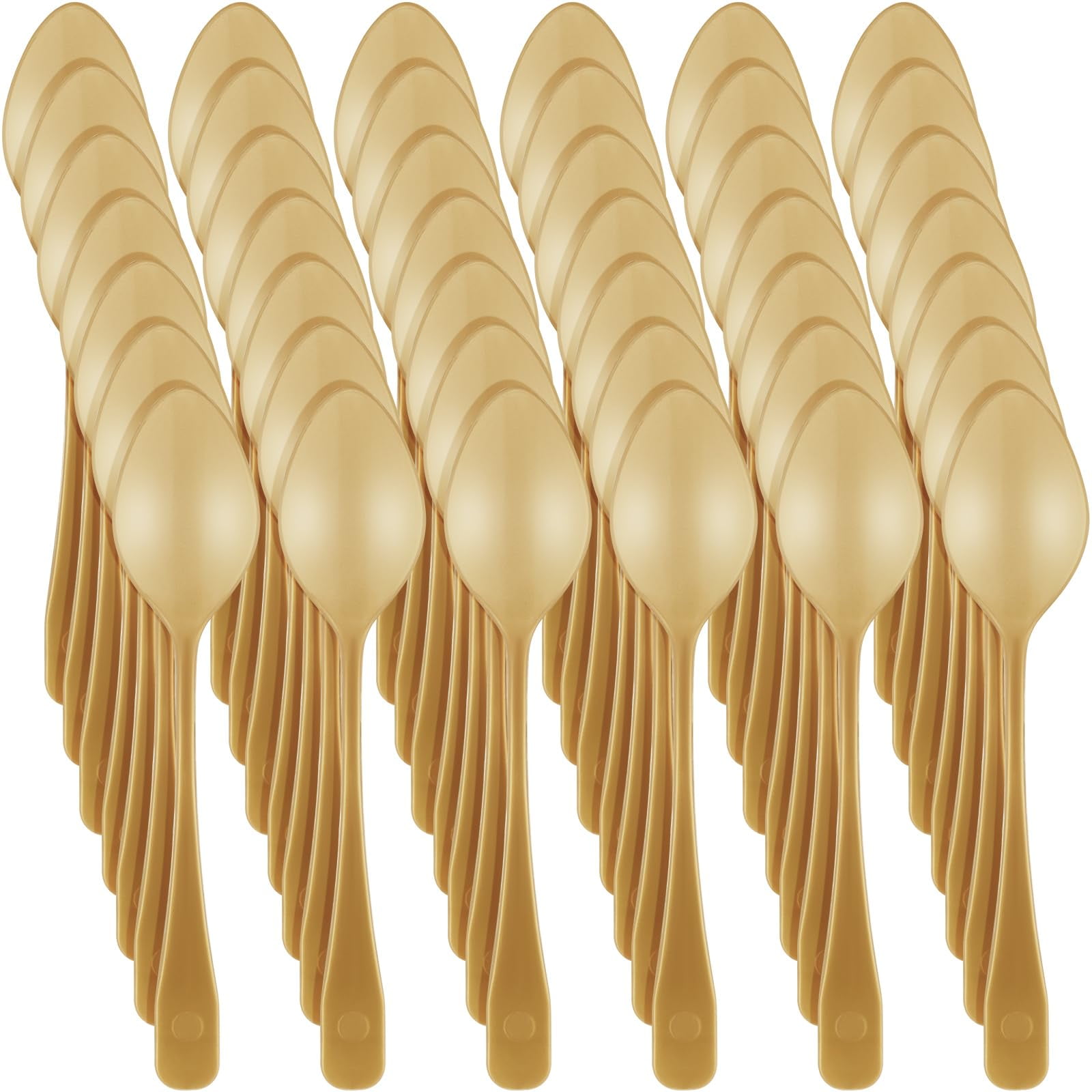 Nuogo 500 Pcs Gold IEF31 Mini Spoons for Desserts 3.7 Inch Small ...