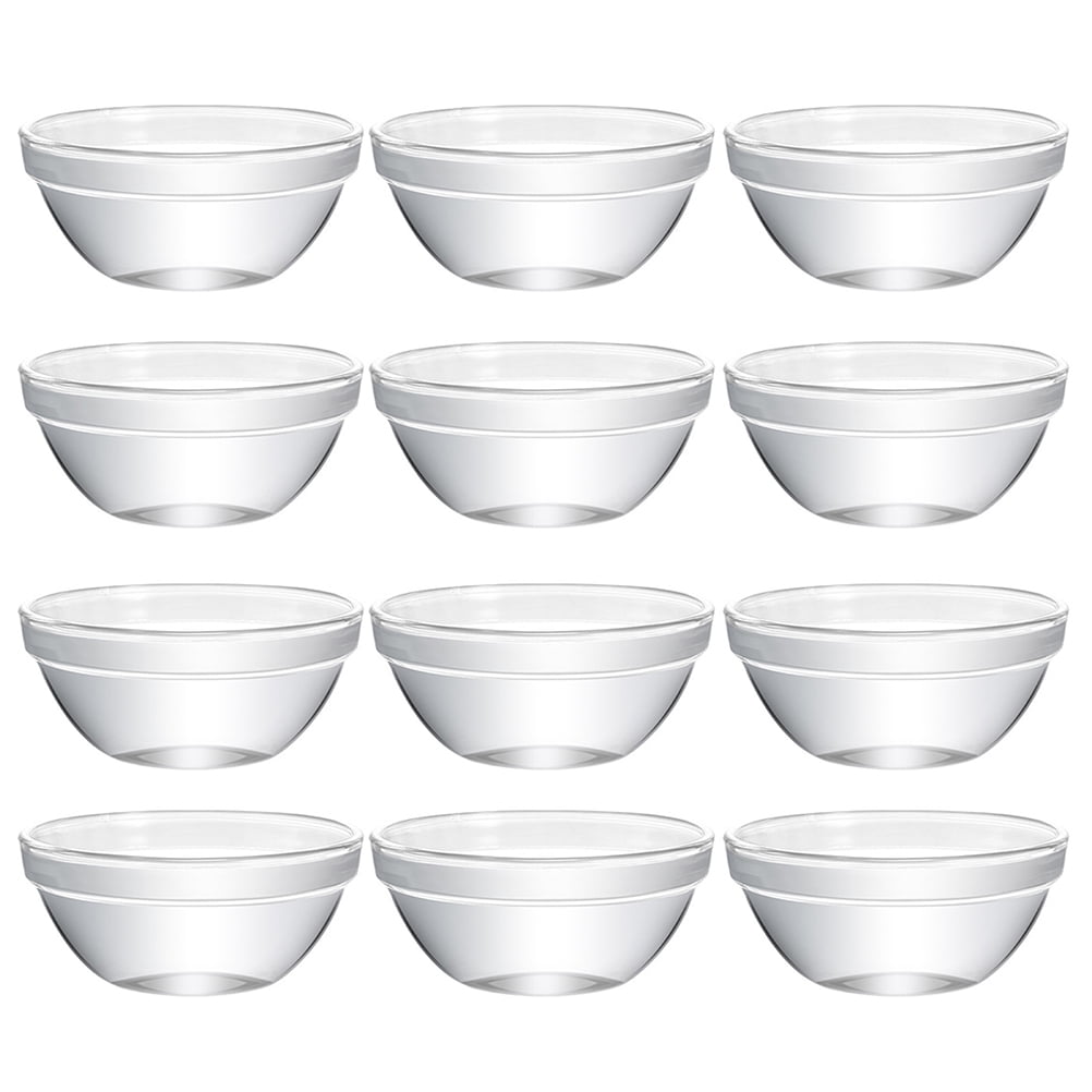 Nuolux Bowls Glass Serving Bowl Small Mini Clear Charcuterie Dip ...