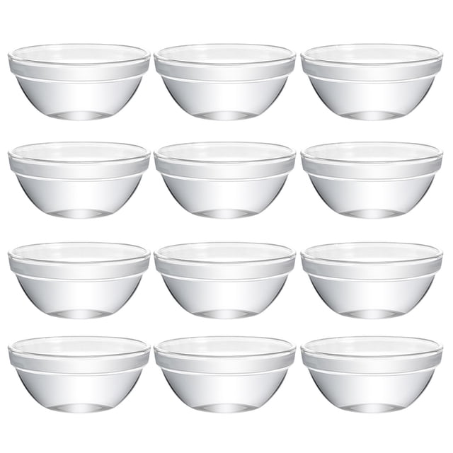 Nuolux Bowls Glass Serving Bowl Small Mini Clear Charcuterie Dip ...