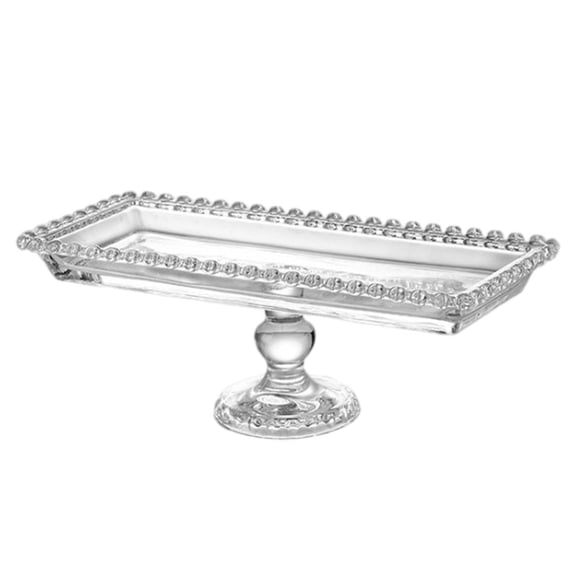 Nuolux Glass Cake Stand with Footed Plate, Multi-Purpose Cupcake, Fruit ...