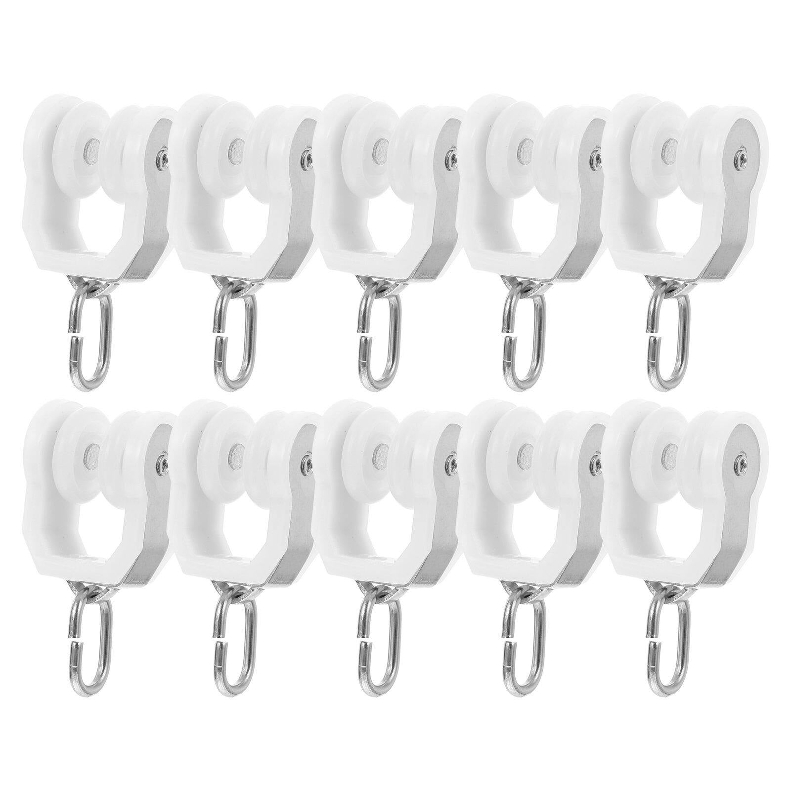 Nuolux Curtain Track Hooks Glider Sliding Rail Ceiling Roller Carrier ...