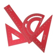 Mr. Pen Geometry Set, 4 Pack - Metal Protractor, Aluminum Ruler, Set ...