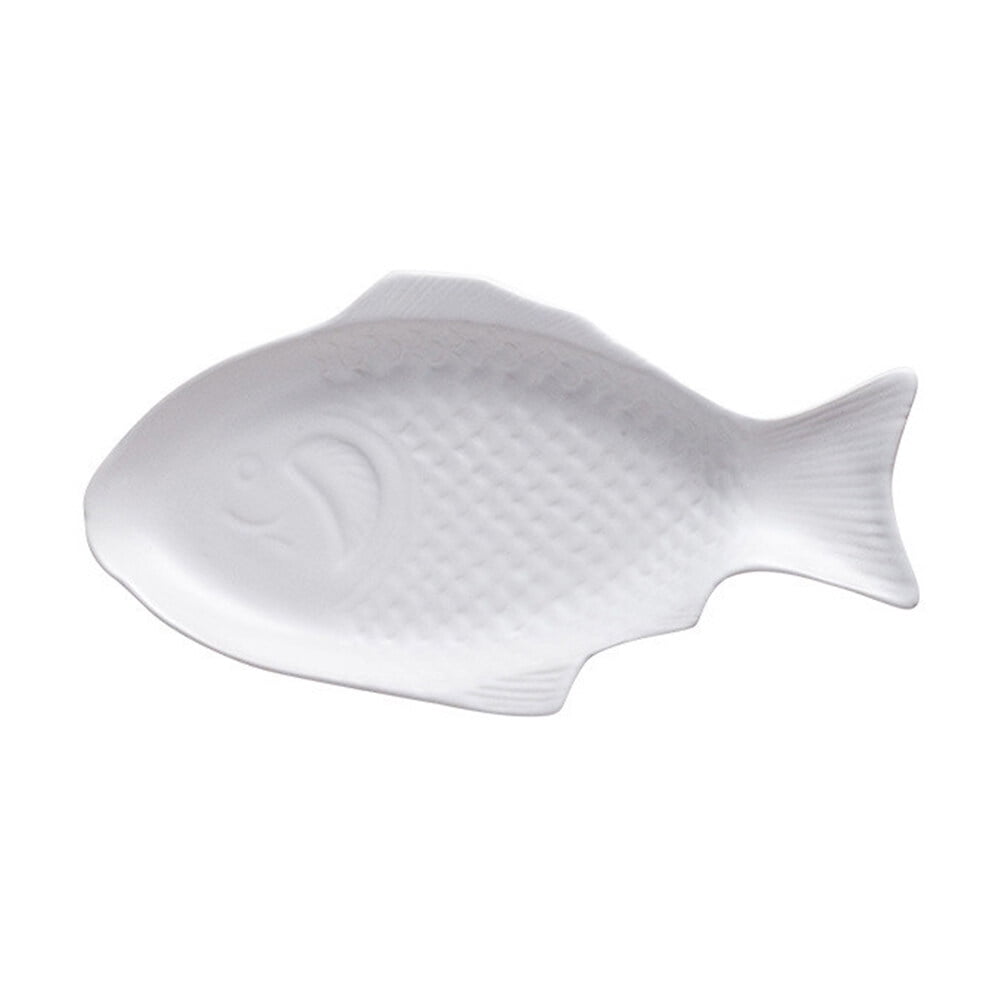 Nuolux Serving Fish Ceramic Plate Plates Dish Plattersushi Dinner Tray ...