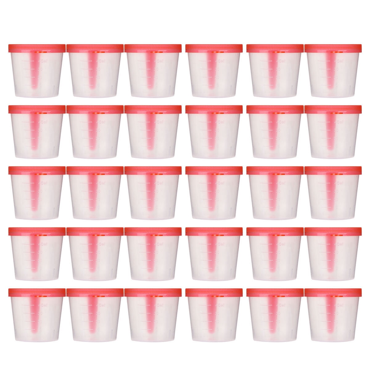 HEMOTON Specimen Cup for Storage Use Plastic 40ml Stool Container with ...