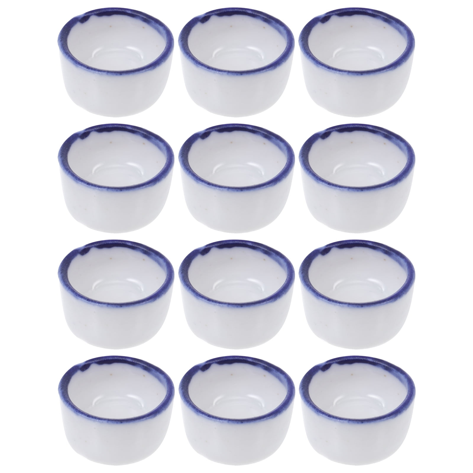 NUOLUX 12Pcs Ceramic Drinking Basins Mini Reptile Tank Water Bowls ...