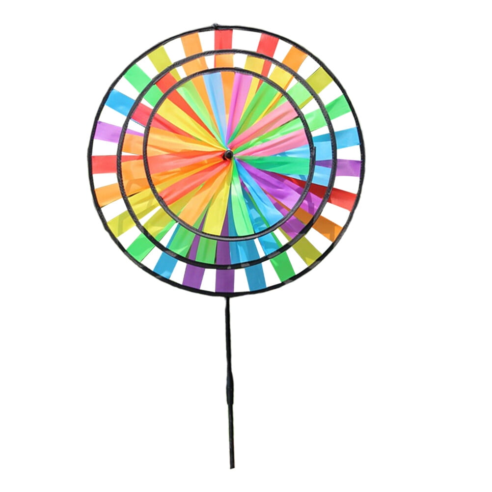 Nuolux Outdoor Sunflower Windmill, Colorful Yard Decoration, Rainbow ...