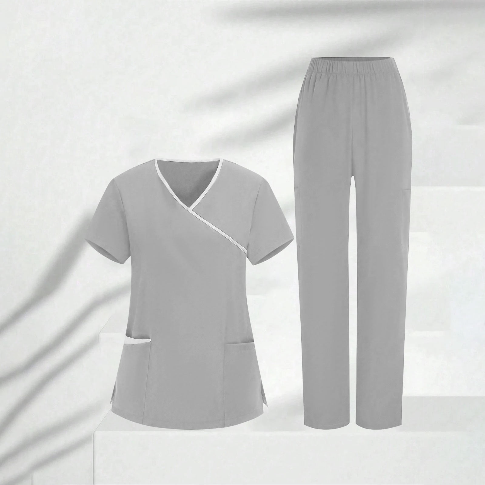 Nuoqisi Women's Healthcare Uniform Set - Professional Medical Scrubs ...