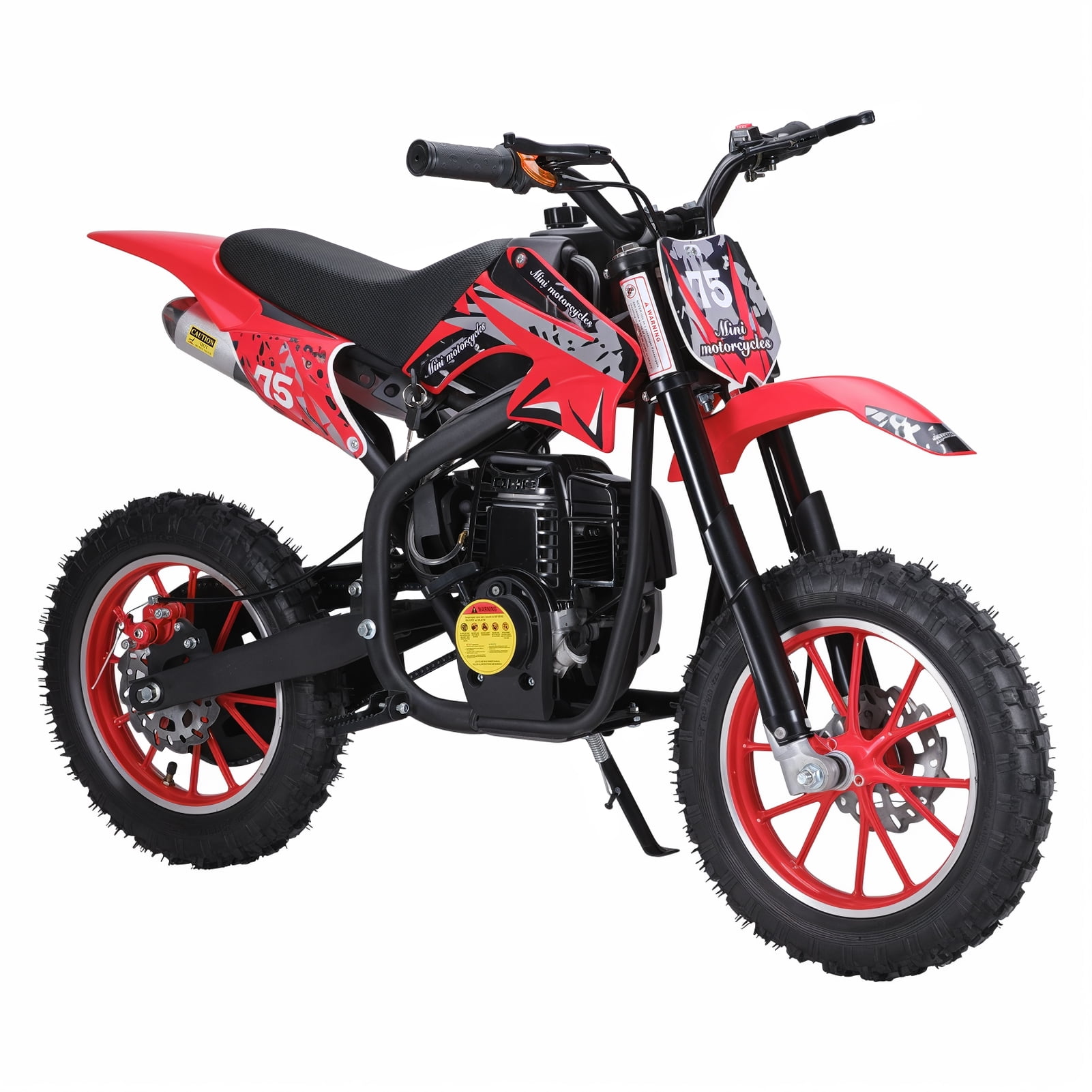 Nuoxin 49CC Dirt Bike, Mini Bike 4-Stroke Gas Powered off Road with Max Speed 35MPH, Pull Start ...