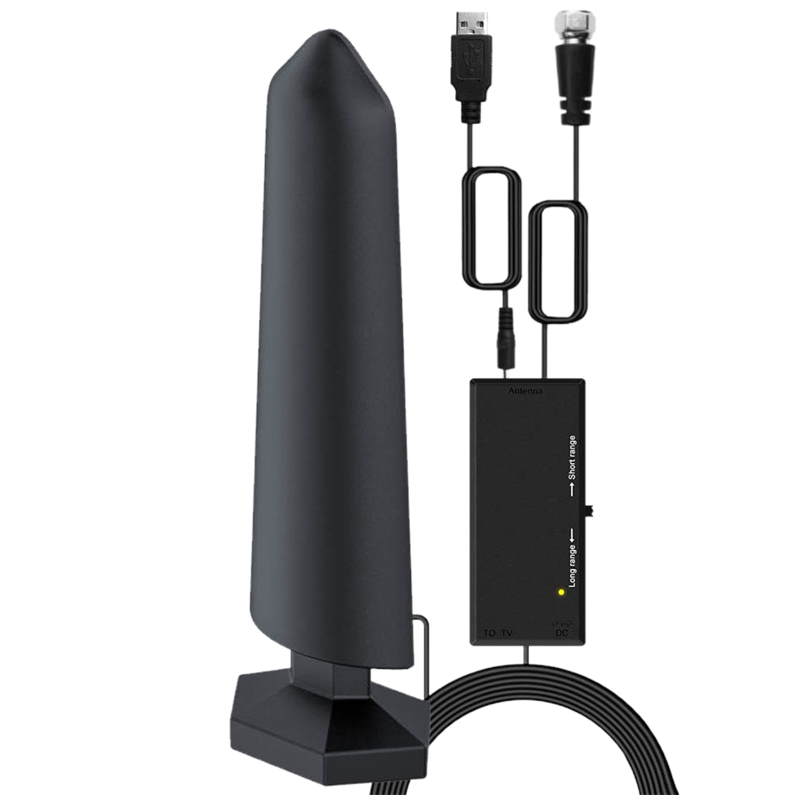 Nuoxin Amplified Indoor TV Antenna 400+ Mile Range HD-Compatible ...