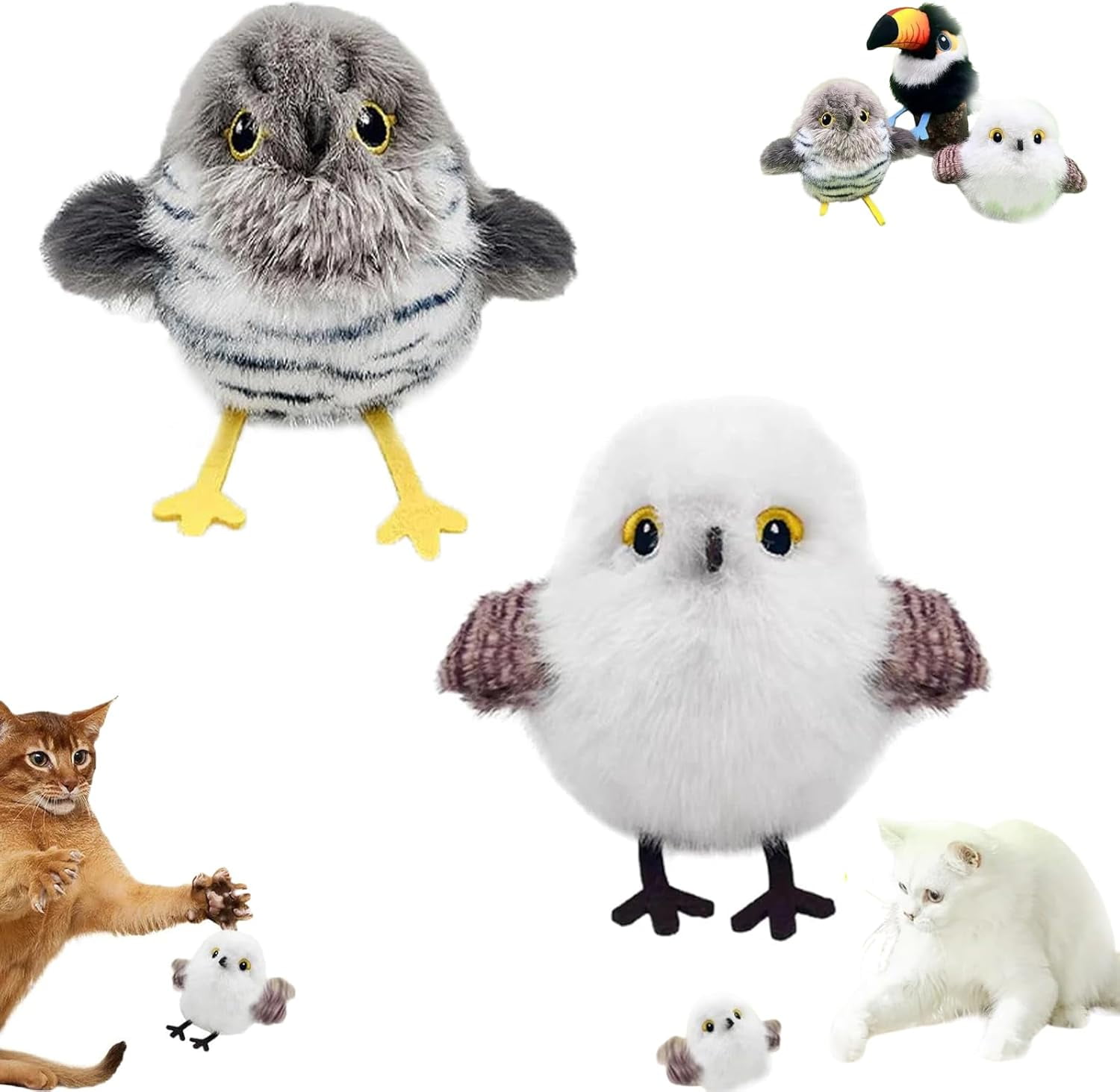 Nuoxin Celery Pets Rechargeable Flapping Bird Cat Toy, Celerypets ...
