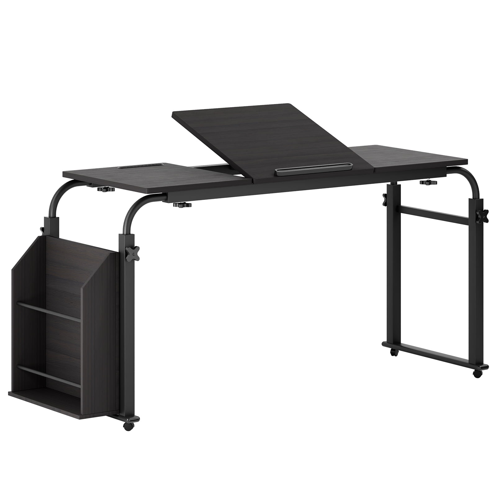 Nuoxin Deluxe Mobile Bedside Table | Height/Length Adjustable Desktop ...