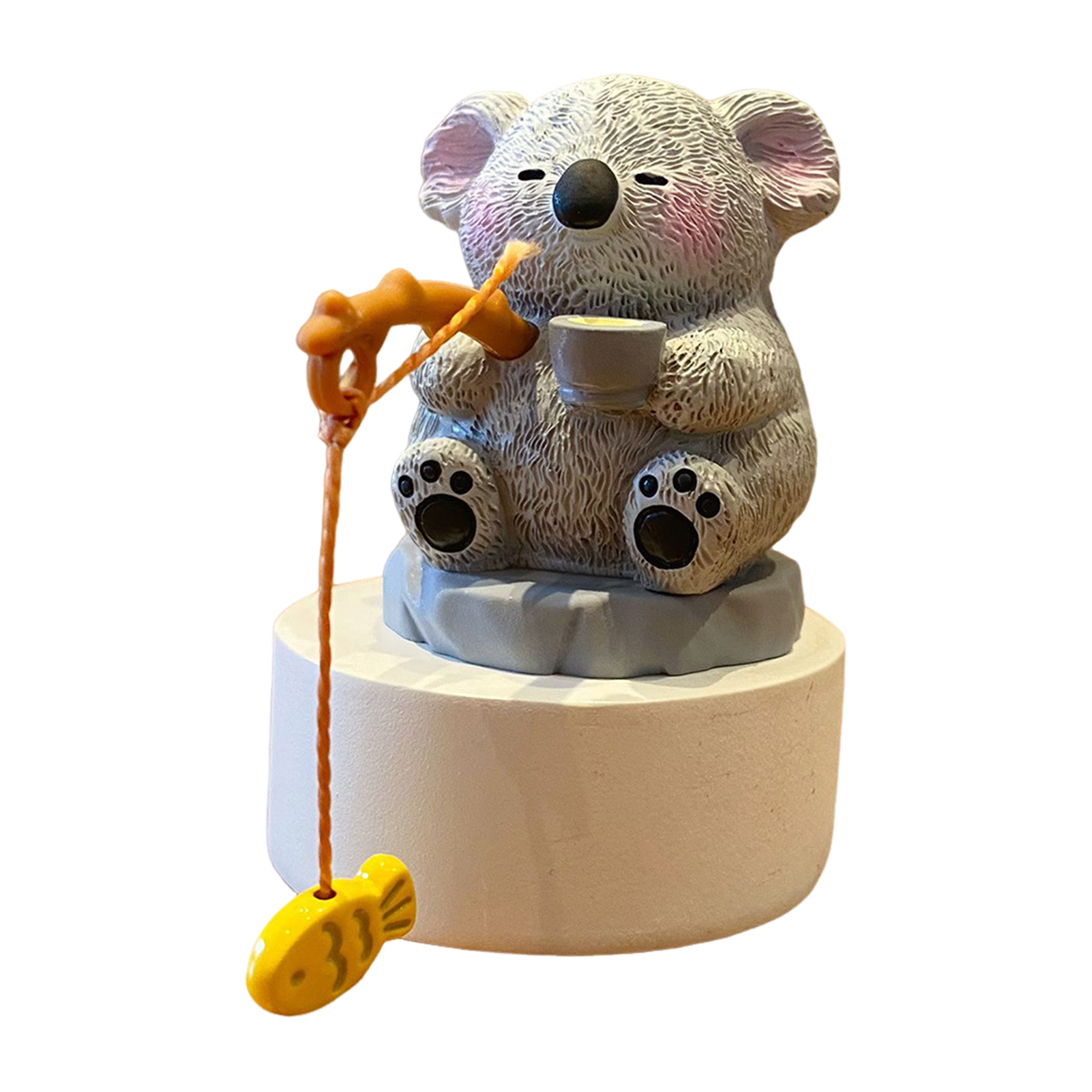 Nuoxin Resin Ornament Fishing Figurine Resin Panda Groundhog Capybara ...