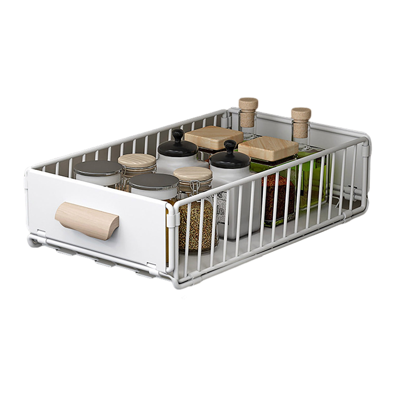 Nuoxin Sliding Drawer Bathroom Organizer Pull-out Storage Rack Capacity ...