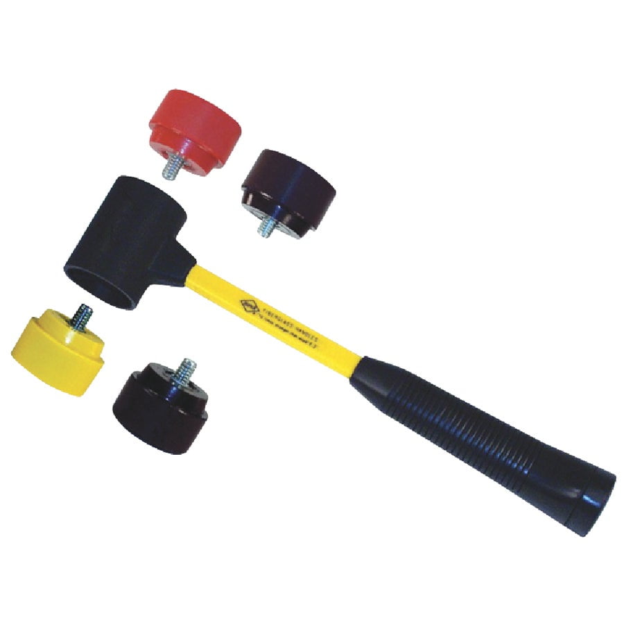 Nupla 16 Oz. Plastic Quick Change Mallet with Fiberglass Handle and ...