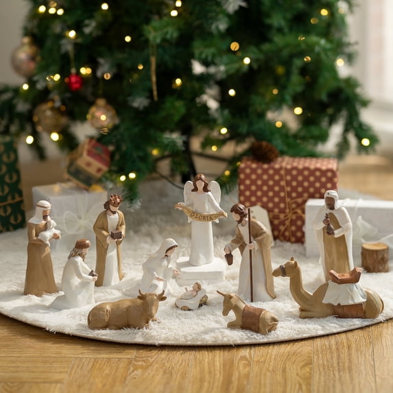 Nuptio Nativity Set Indoor Christmas : 12 Piece Nativity Sets & Figures ...