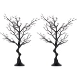 "Nuptio Xmas Indoor Holiday Decor Centerpiece: Black Artificial Tree ...