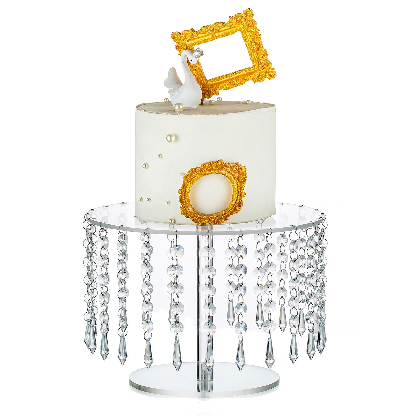 Nuptio Clear Acrylic Cake Stand for Party, Wedding, Cupcake Holder ...