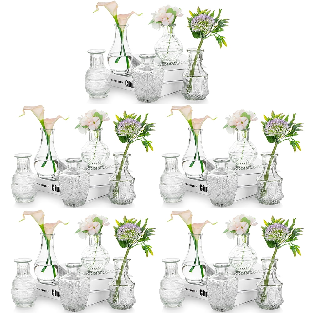 Nuptio Glass Vase for Table Centerpieces Cheap Bulk Flower Bud Vases ...