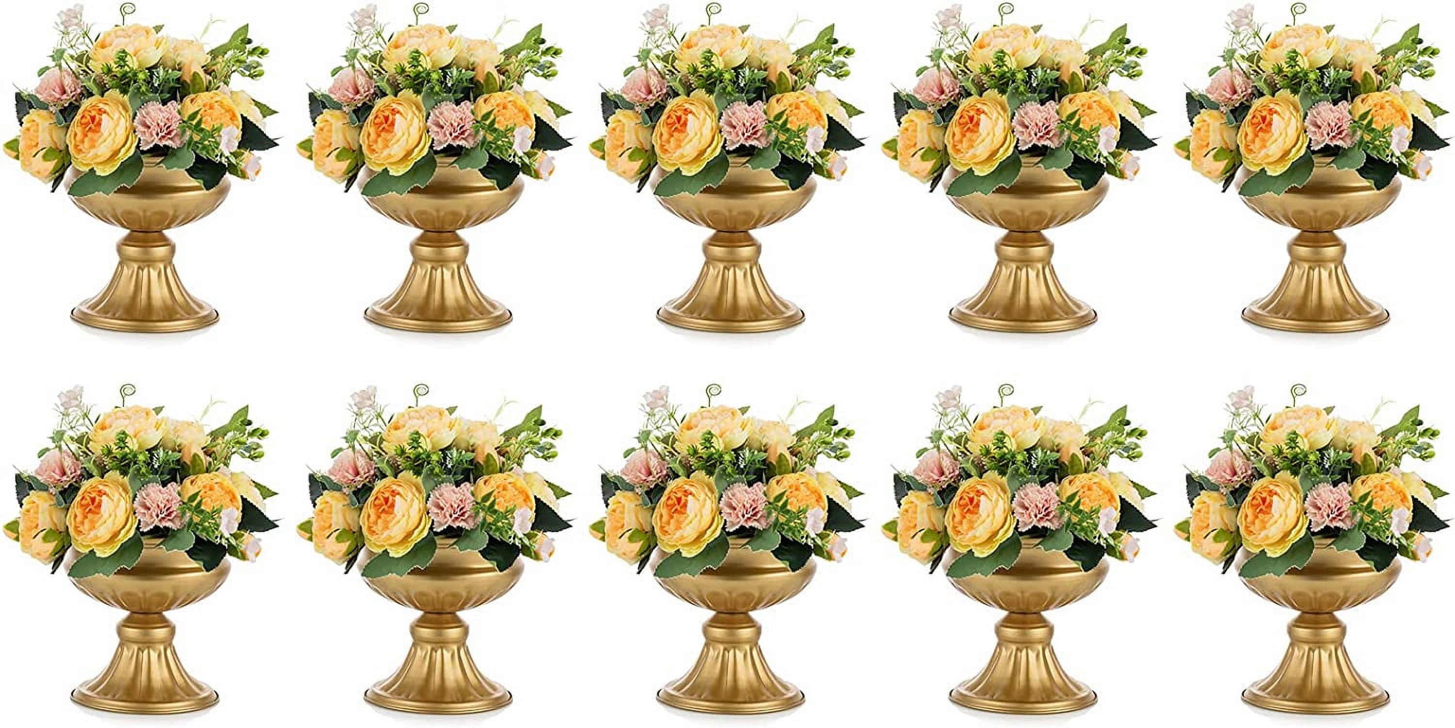Nuptio Decorative Gold Flower Vase for Wedding Centerpiece, Metal ...