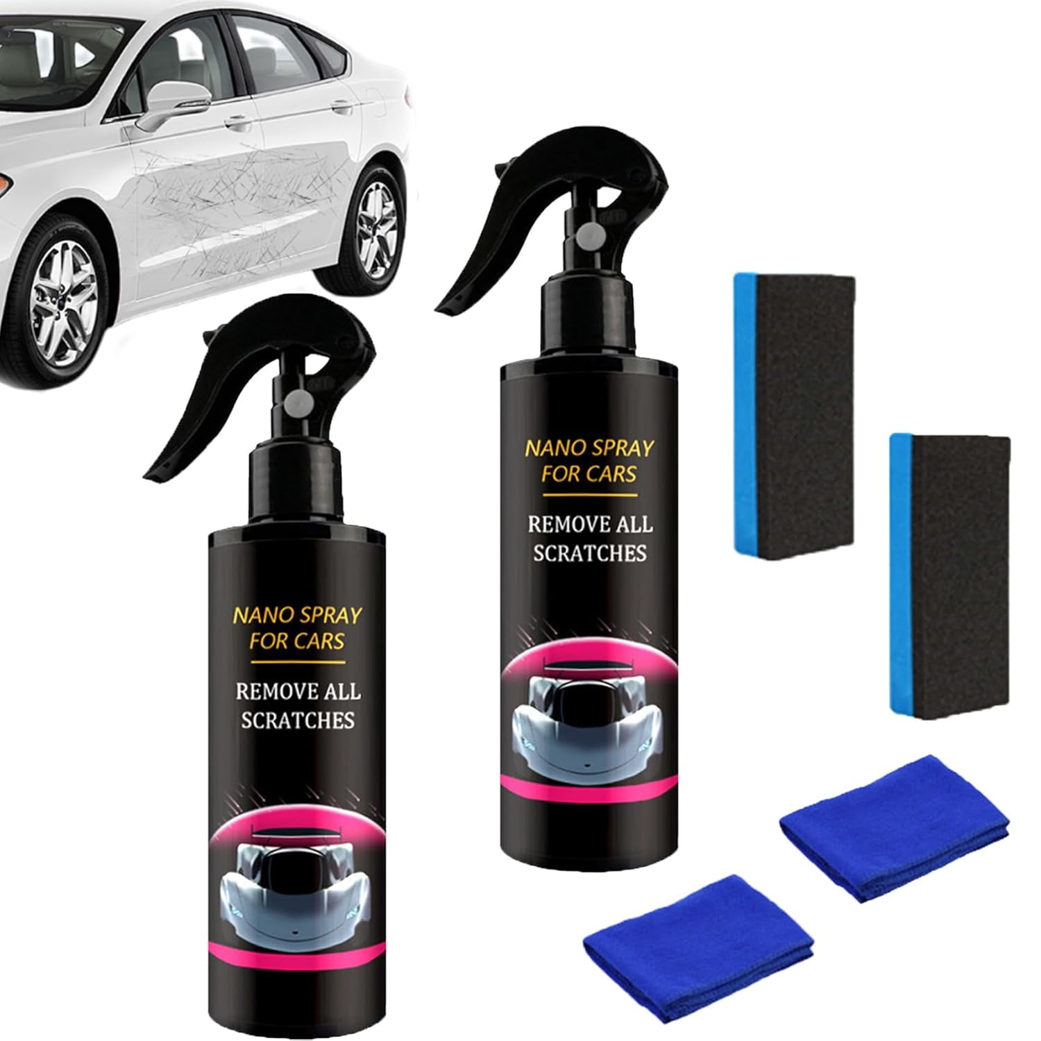 Nuracoat Nano Car Spray – Nuracoat Scratch Remover, 3-in-1 Ceramic ...