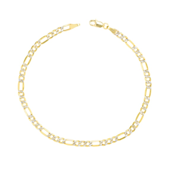 Nuragold 10K Real Yellow Gold Solid Mariner Chain Anchor Link Bracelet ...