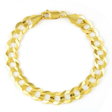 Nuragold 14K Real White Gold Solid Miami Cuban Link 7mm Chain Bracelet ...
