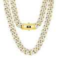 "Nuragold 10k Real Yellow Gold 15mm Monaco Miami Cuban Chain Necklace ...