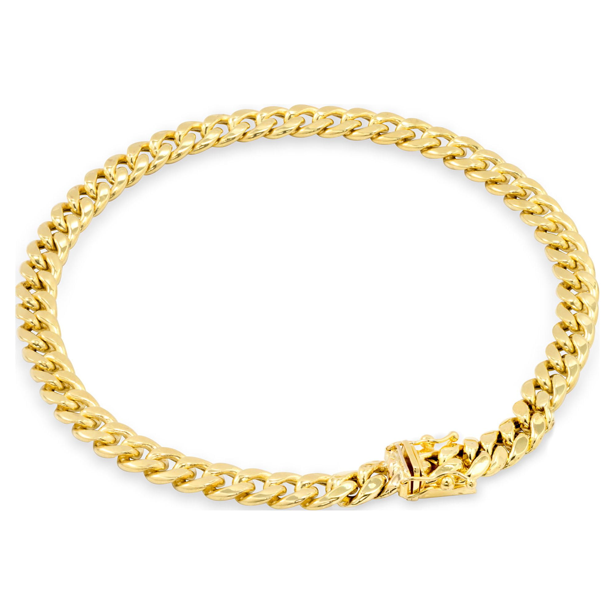 "Nuragold 14k Real Yellow Gold 5.5mm Miami Cuban Link Chain Bracelet ...