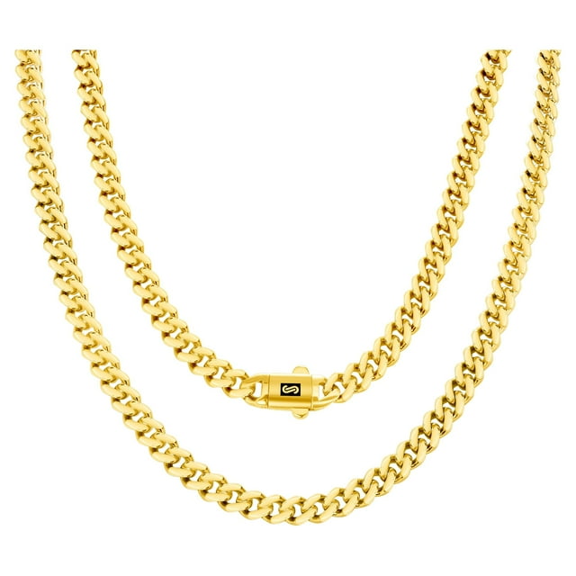 "Nuragold 14k Yellow Gold 5mm Monaco Chain Necklace, Pure Gold Hollow ...