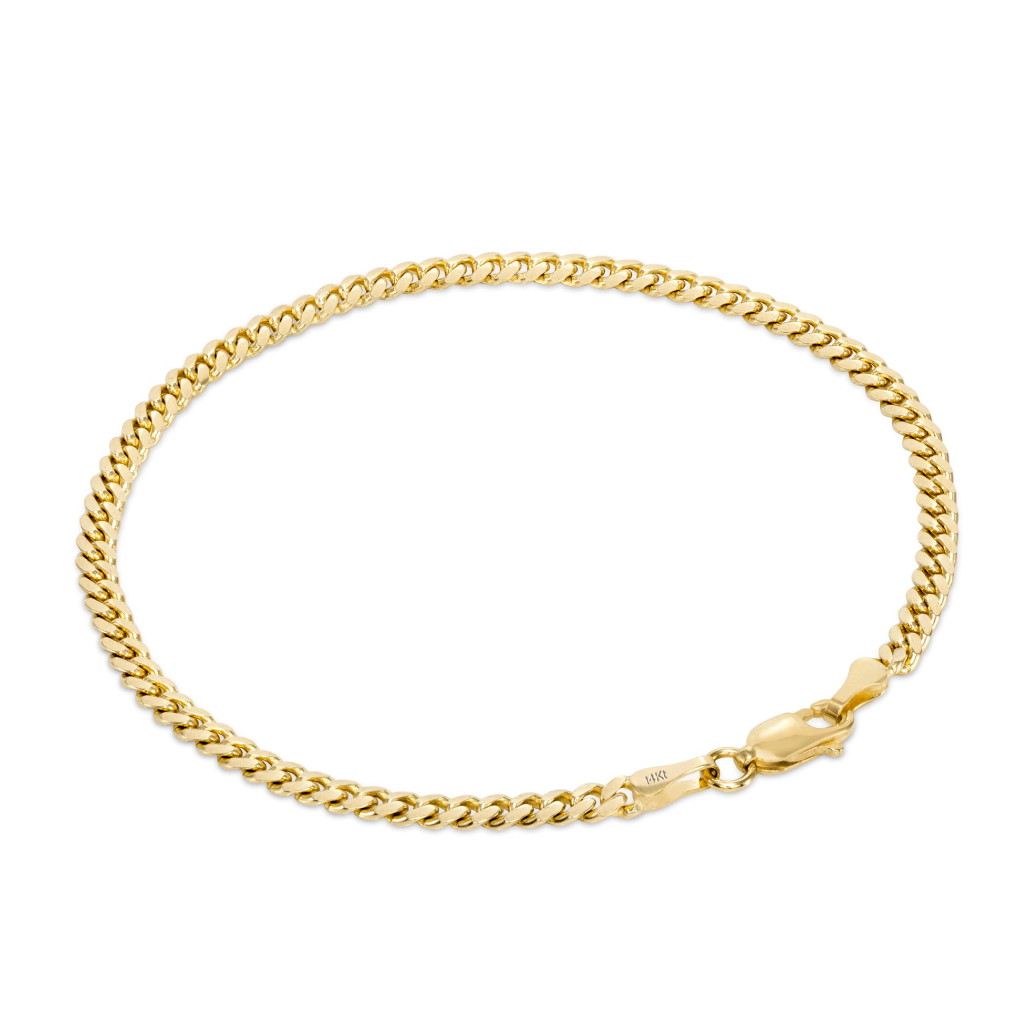 Nuragold 14k Real Yellow Gold Solid Miami Cuban Link 3.5mm Chain ...