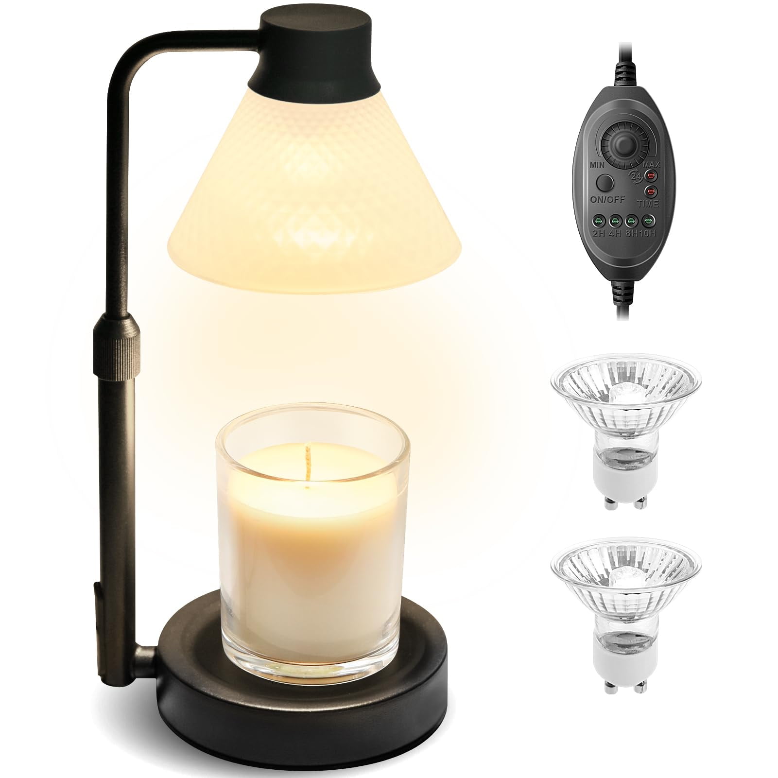 Nurforta Candle Warmer Lamp with Timer: Adjustable Height Candle Lamp ...