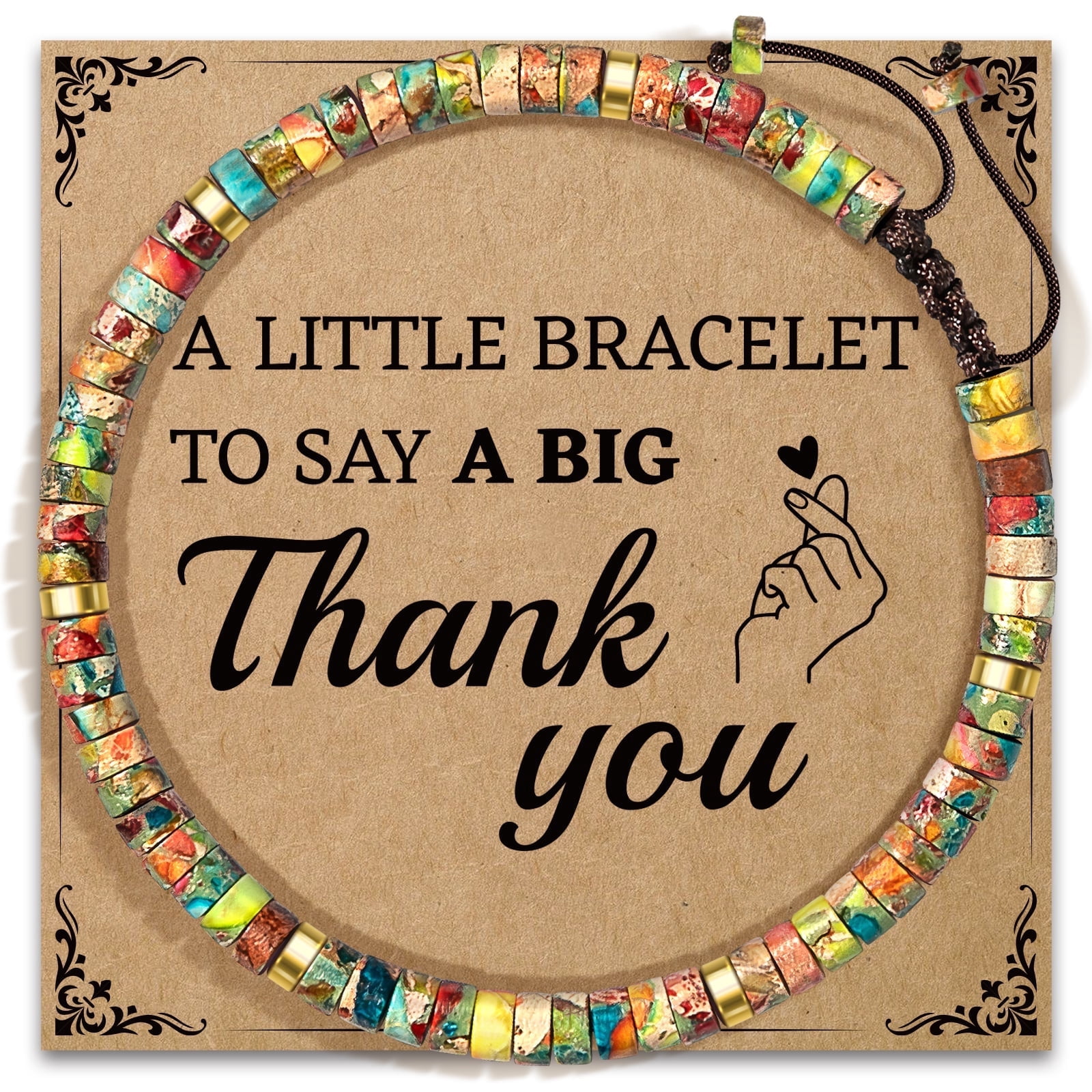 Nurforta Thank You Gift for Women, Natural King Stone Bracelet ...