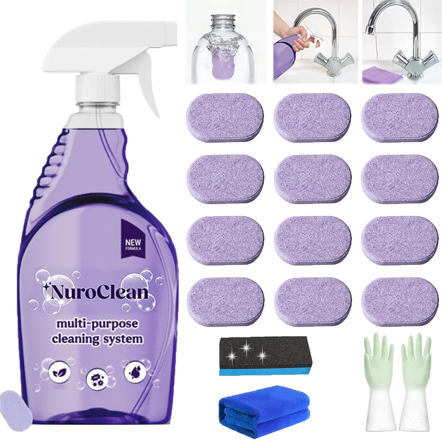 Nuroclean Spray, 2025 New Nuroclean Concentrated Cleaning Tablets ...