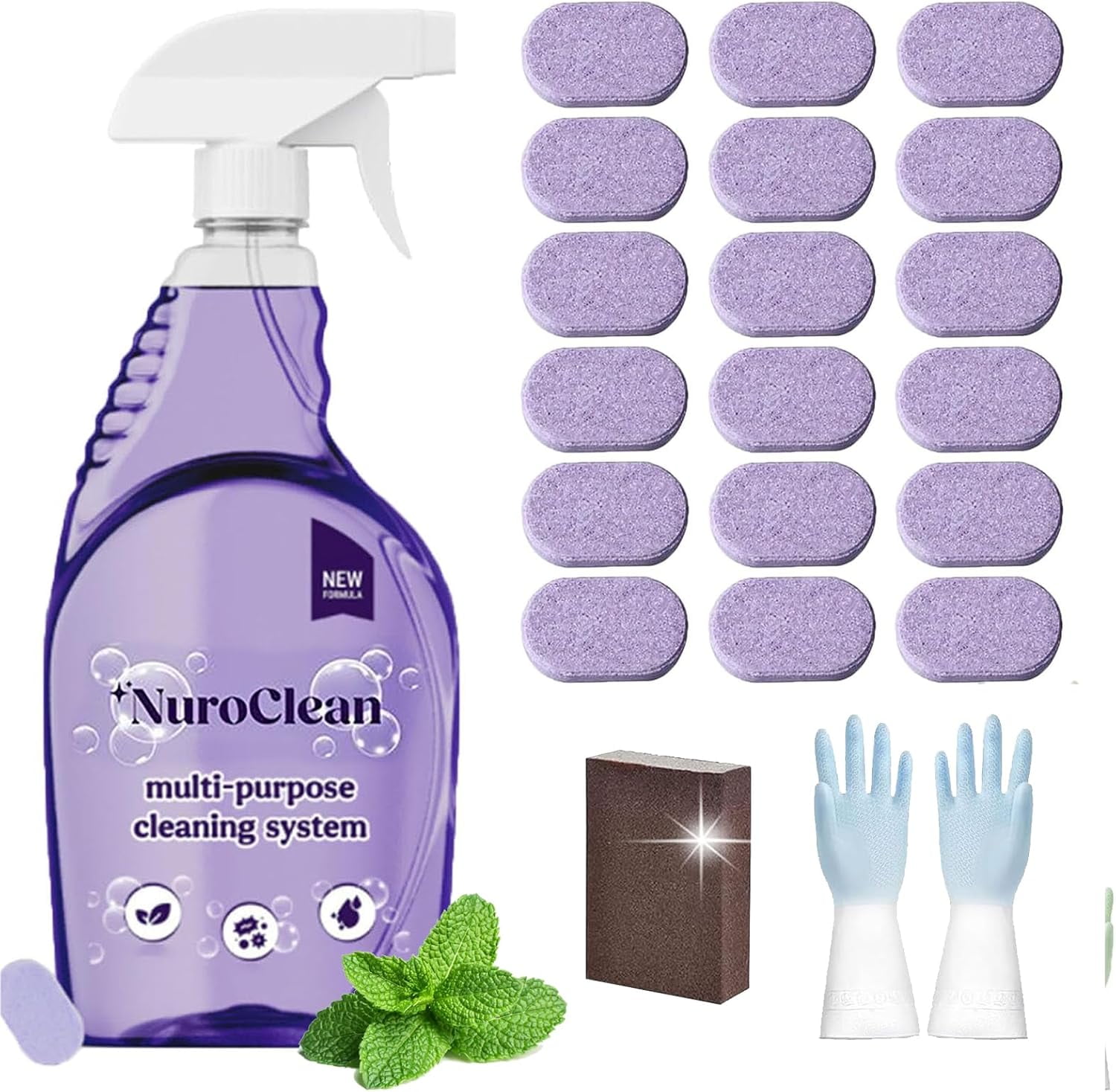 Nuroclean Spray, 2025 New Concentrated Cleaning Tablets, Powerful ...