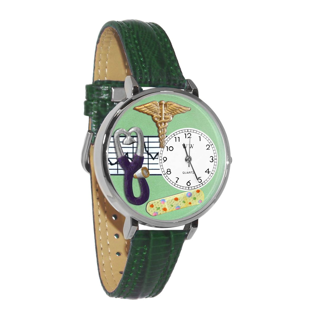 Nurse 2 Green Watch in Silver (Large) - Walmart.com