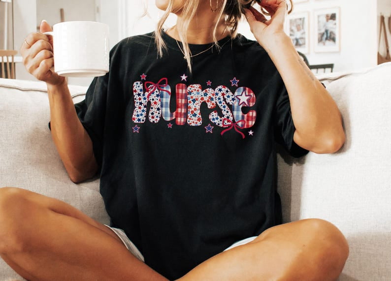 Nurse 4th of July Shirt, Patriotic T-Shirt, Independence Day Nursing ...