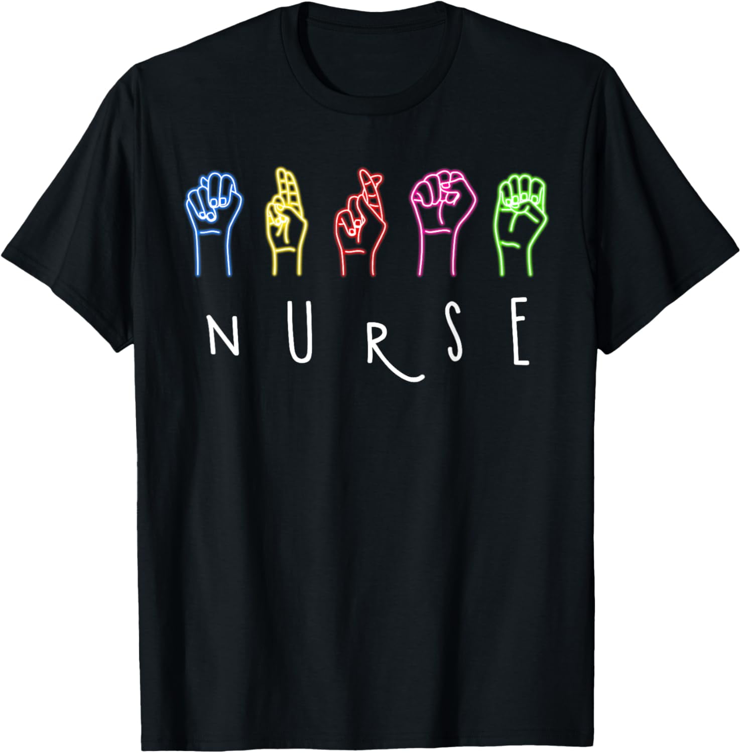 Nurse ASL Sign Language Deaf Pride Student Nursing T-Shirt - Walmart.com