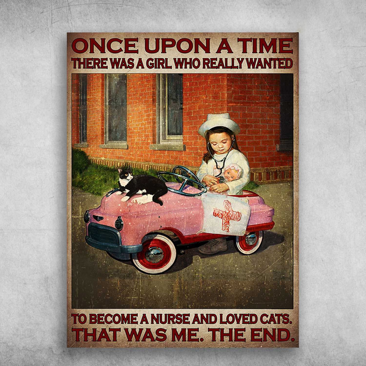 Nurse And Cat, Tuxedo Cat - Once Upon A Time, There Was A Girl Who ...