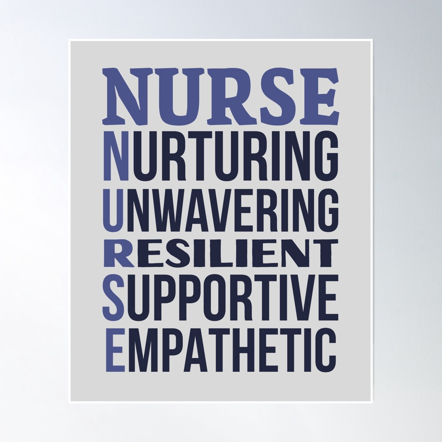 Nurse Appreciation Cute Nurse Quote Poster Wall Art, Modern Wall Decor ...
