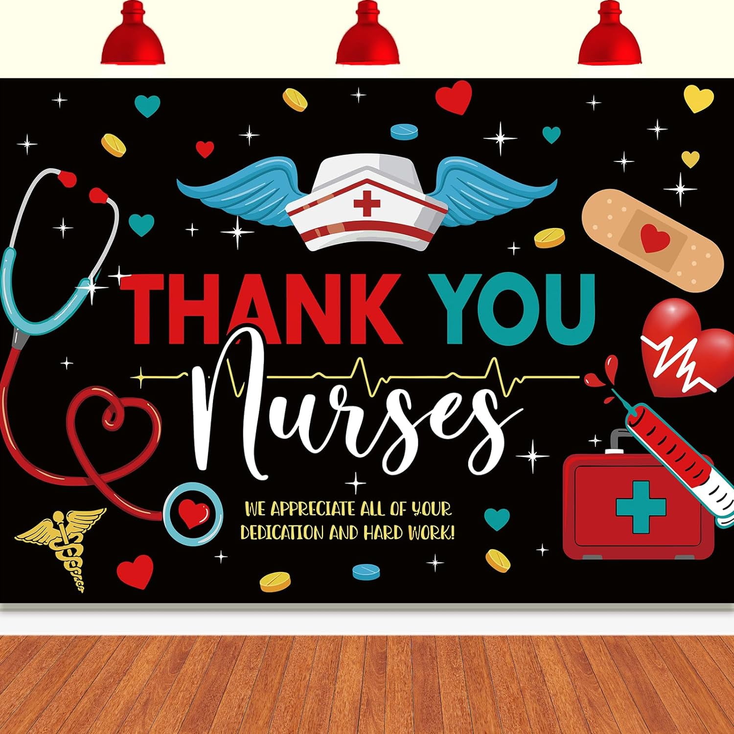Nurse Appreciation Week Backdrop,Thank You Nurses Backdrop Nurse ...